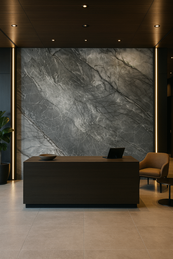 Revealing Royal Grey Marble PVC Wall Panel – S-074